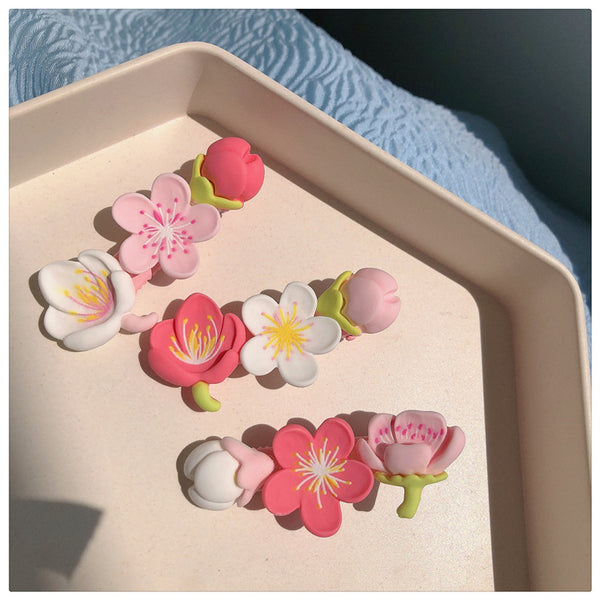 3 Pink Cherry Blossom Hair Clip PL52926 – pastelloves